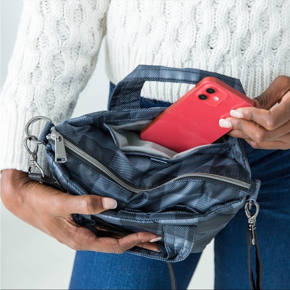 lug | Bags | Nwt Lug Dory Mini Crossbody Bag In Buffalo Check Grey ...